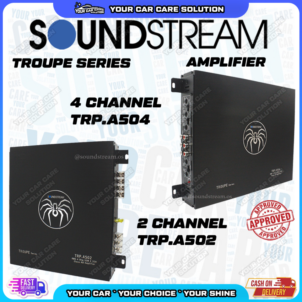 100% Original SOUNDSTREAM Troupe Series 2 / 4 Channel Amplifier Class A ...
