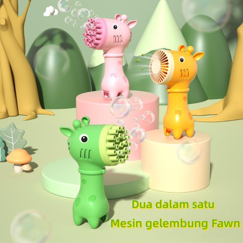 Giraffe Bubble Machine Fan Toy 2 in 1 Bubble Gun Kids Gift | Shopee ...