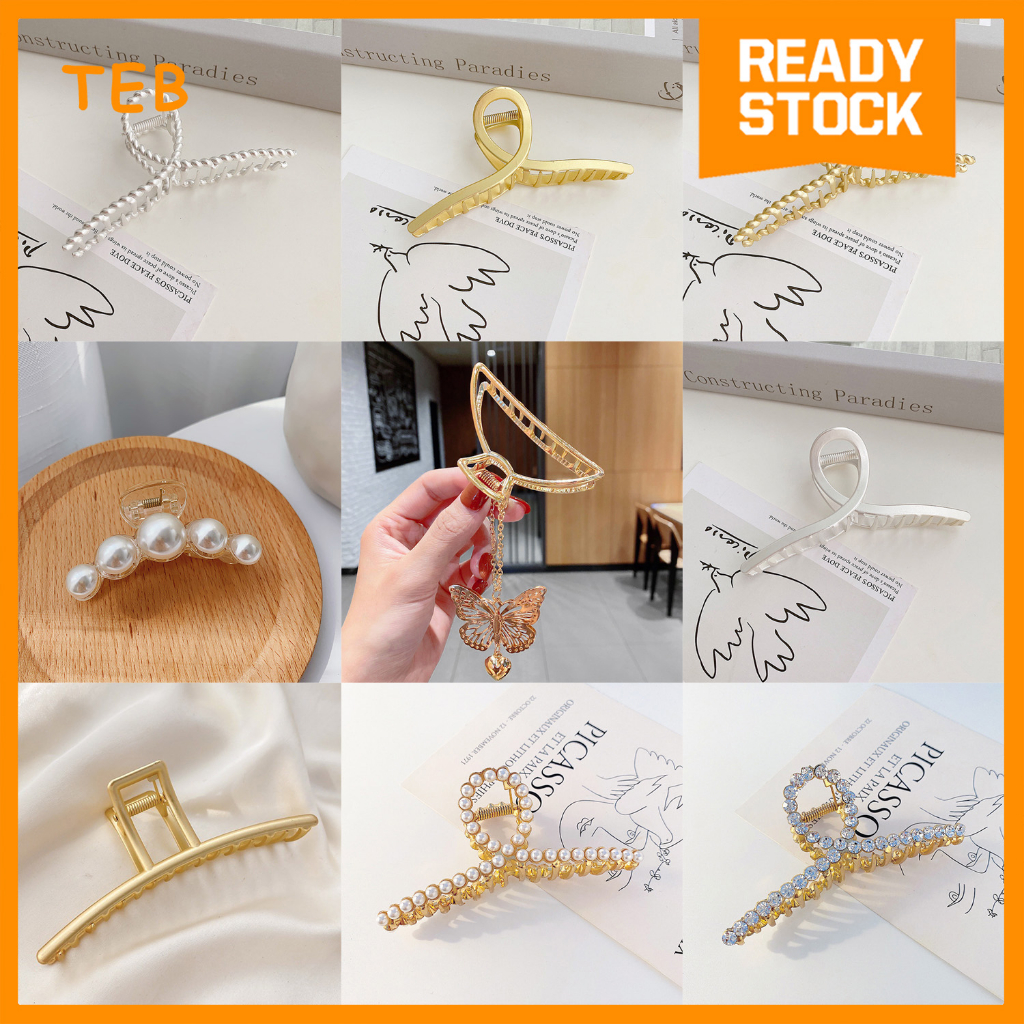[TEB] Korean Style Metal Hair Clip 韩版气质金属抓夹 发夹 鲨鱼夹 Klip Rambut Logam ...