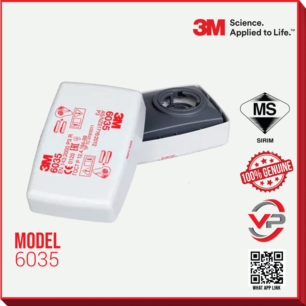 3M™ Particulate Filter 6035 P2/P3 - SIRIM DOSH COMPATIBLE 7093 Welding ...