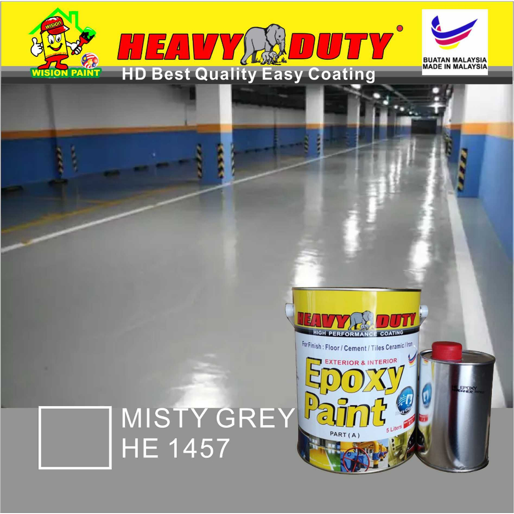 5 LITER 🔥【Real stock 】( 🔥5L EPOXY PROMOSI 🔥 ) HEAVY DUTY PAINT / 5 LITER CAT LANTAI BERKUALITI ...