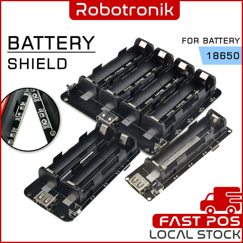 Portable Mobile Power - 18650 Battery Shield V8 (USB & Type C) Power ...