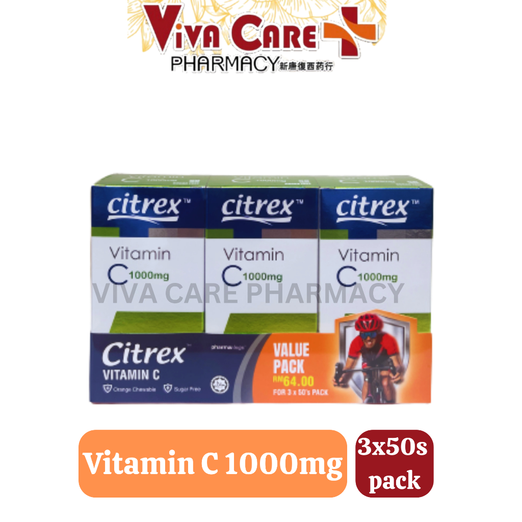 [VALUE PACK] CITREX VITAMIN C 1000MG 3x50s | Shopee Malaysia