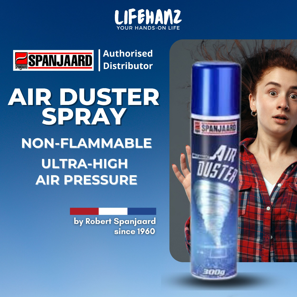 Spanjaard Compressed Air Duster Canned Non-Flammable Spray with Nozzle ...