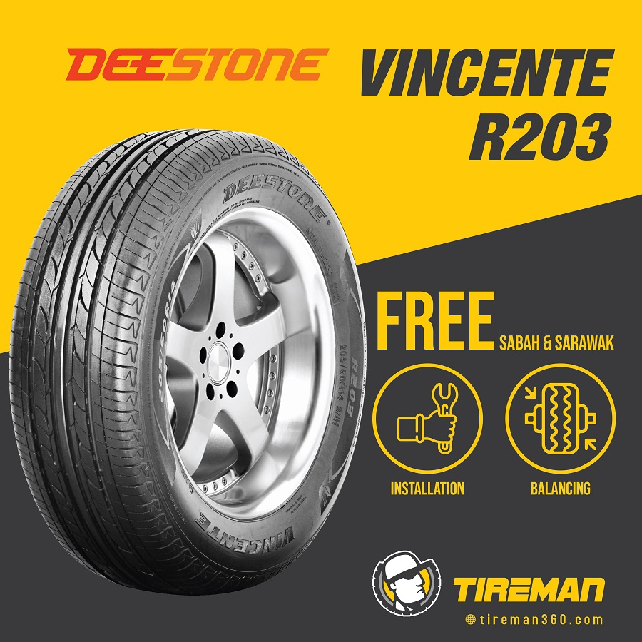 Deestone Vincente R203 13 14 15 Inch Tayar Tire (FREE INSTALLATION ...