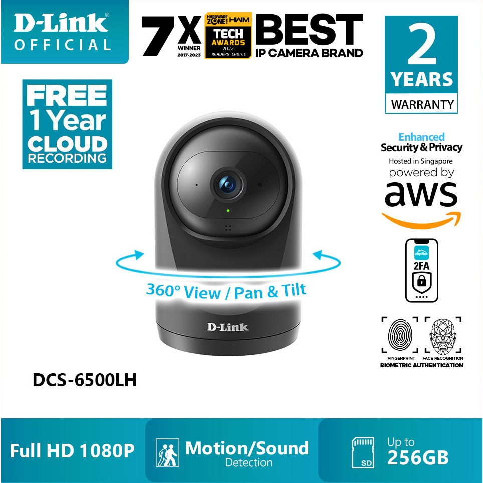 D-Link Full HD Pan & Tilt Wireless WiFi Smart Cloud Security CCTV ...