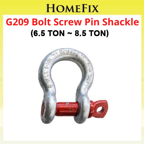 BOLT SCREW PIN BOW SHACKLE ( 7/8" - 6.5 Ton / 1" - 8.5 Ton ) | Shopee ...