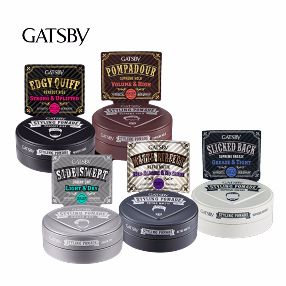 GATSBY Styling Pomade Supreme Hold Retro Matte Perfect Rise Strong Urban Dry Light Shopee Malaysia