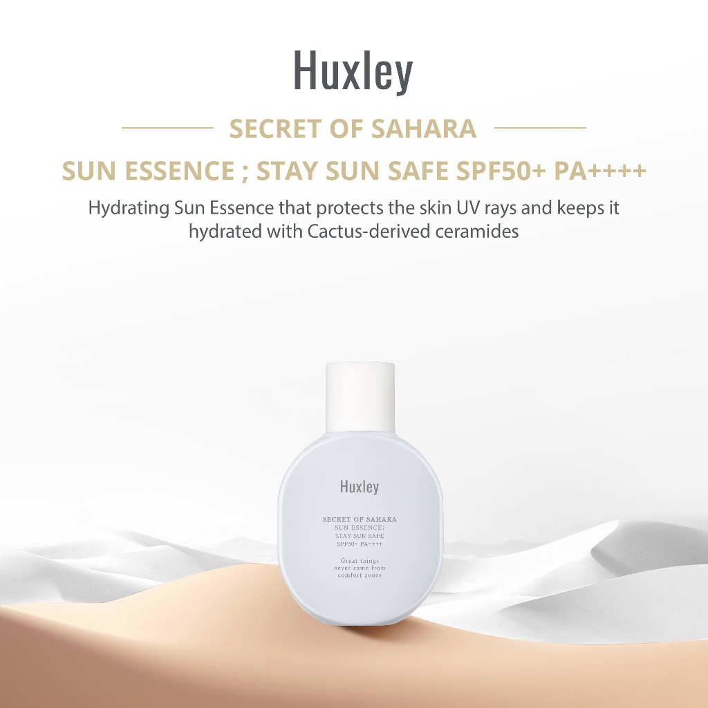 Huxley Sun Essence : Stay Sun Safe SPF50+ PA++++ (50mL) - Sunscreen, UV ...