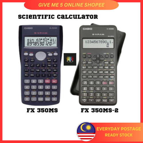 FX 350MS Scientific Calculator for school & office 2-Line Display 240 ...