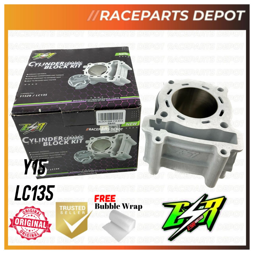 ESR Motor Racing Block Y15 / LC135 ( 63MM + 4MM ) | Shopee Malaysia