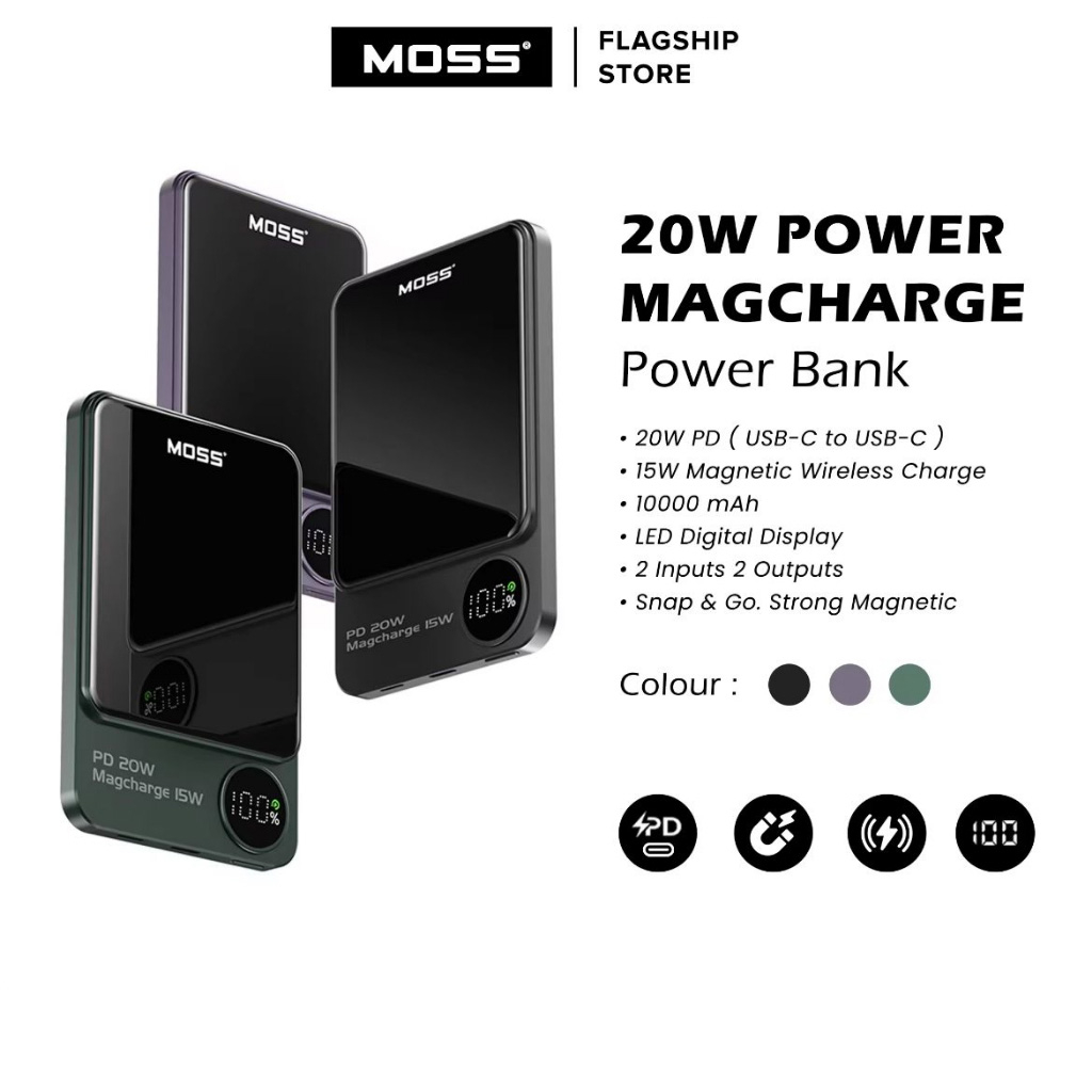 MOSS 20W PD Power MagCharge 15W Wireless Magnetic Suction M.safe ...