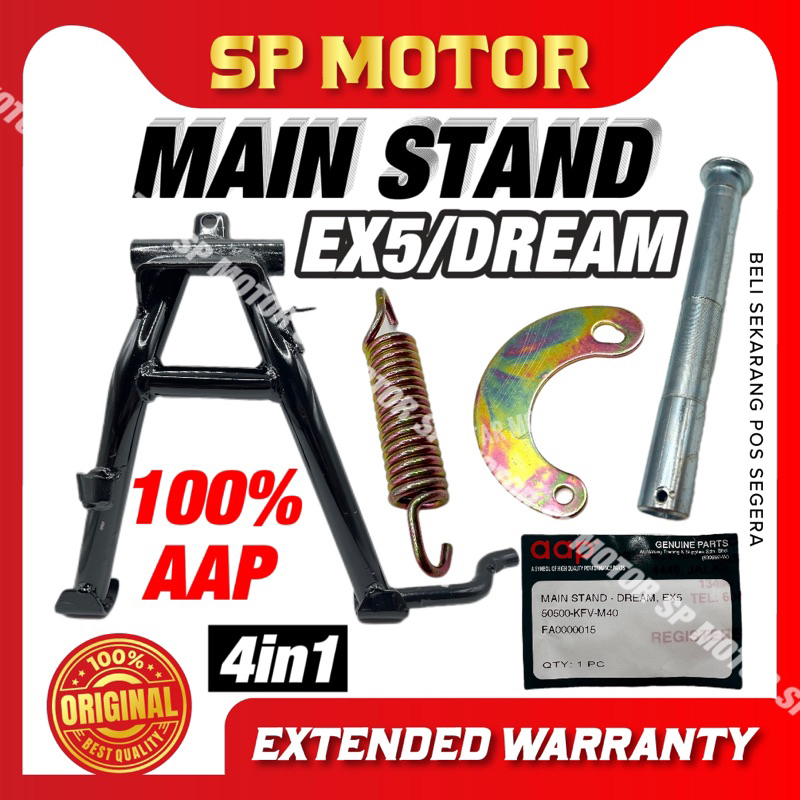 MAIN STAND EX5 DOUBLE STAND COMBO SET EX5 TONGKAT TENGAH EX5 DREAM (100% ORIGINAL) EX5 MAIN ...