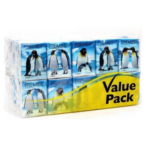 Premier Penguin Hanky Pocket Tissue (4 tube x 10 Pack x 8's) | Shopee ...