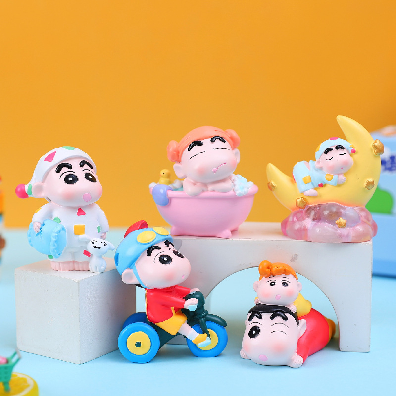 Crayon Shin-chan Blind box Toys Figure model Resin Crafts - Perhiasan ...