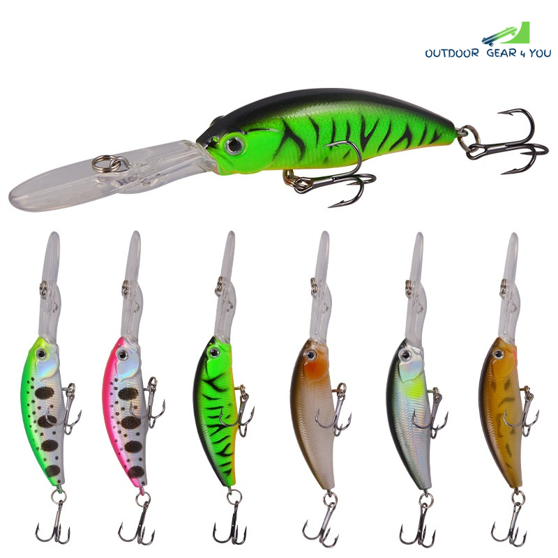 Long Lip Floating Minnow Sea Fishing Lure 10cm/7.5g Artificial Plastic Bionic Trolling Hard Bait ...
