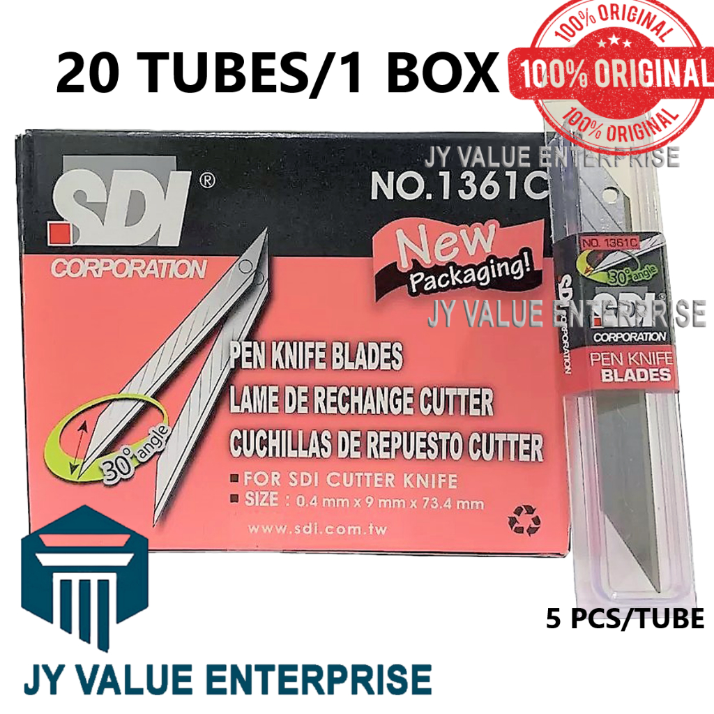 SDI Cutter Blade 30 degree 1361C 1361 Refill for Small Cutter(100pcs) Mata Pisau Tinted | Shopee ...