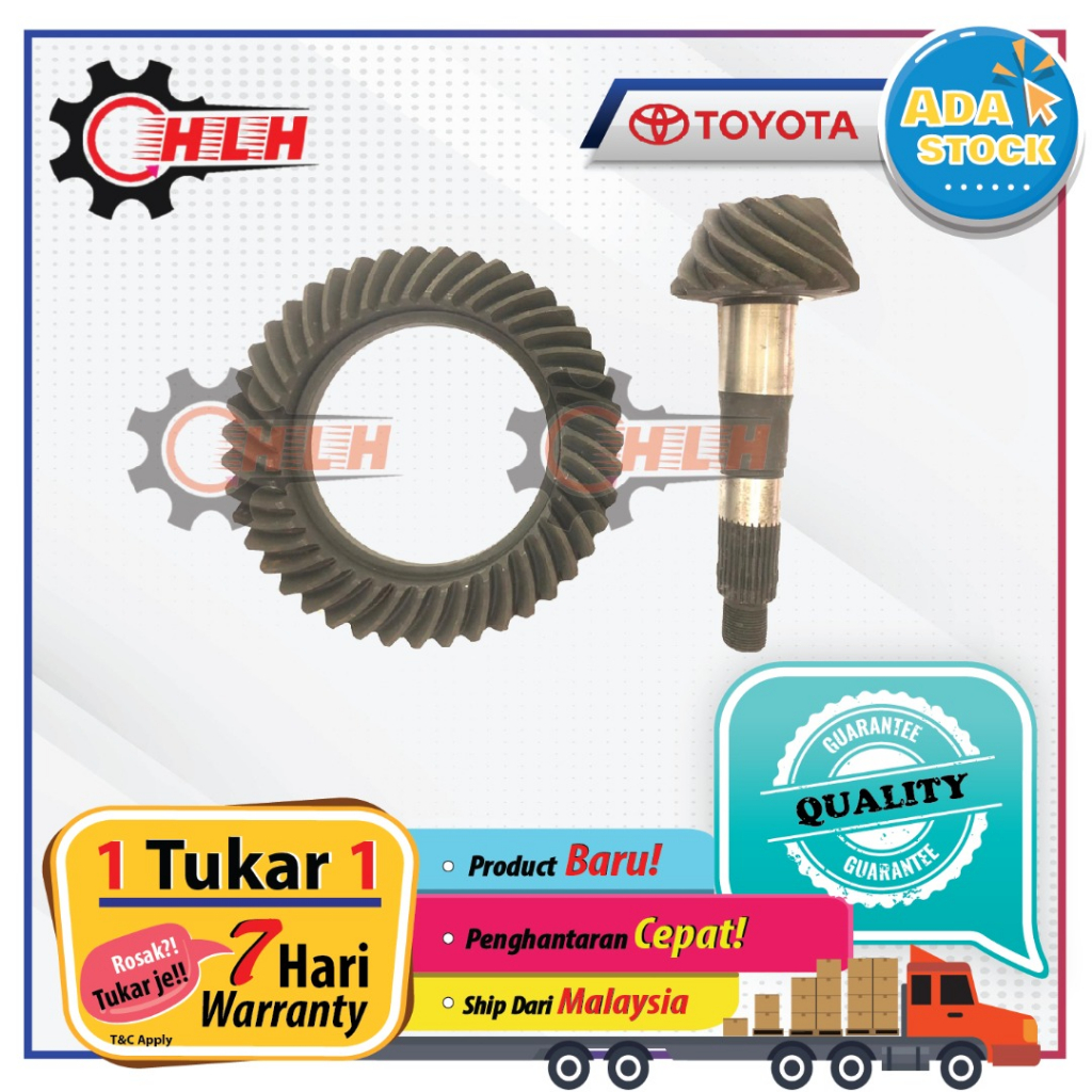 Toyota Hilux SR Turbo LN165 LN166 Crown Wheel Pinion Gear (11X43) Front ...
