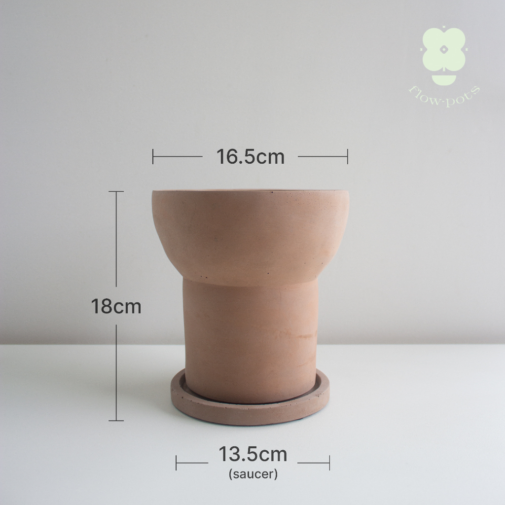 Flow-pots Plant Pot Shroom Small (Saucer included) | Shopee Malaysia