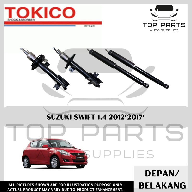 TOKICO SUZUKI SWIFT 1.4 2012'-2017' FRONT/ REAR TKC THAILAND ABSORBER GAS | Shopee Malaysia
