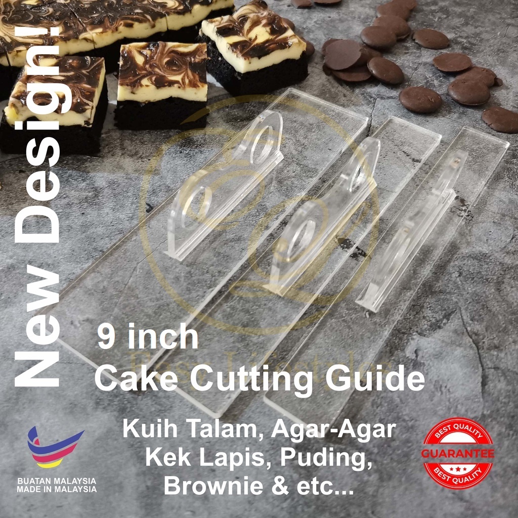 8 / 9 / 10 Inch Cake Cutting Guide / Pembaris Kuih Talam ⭐ Puding ⭐ Kek ...