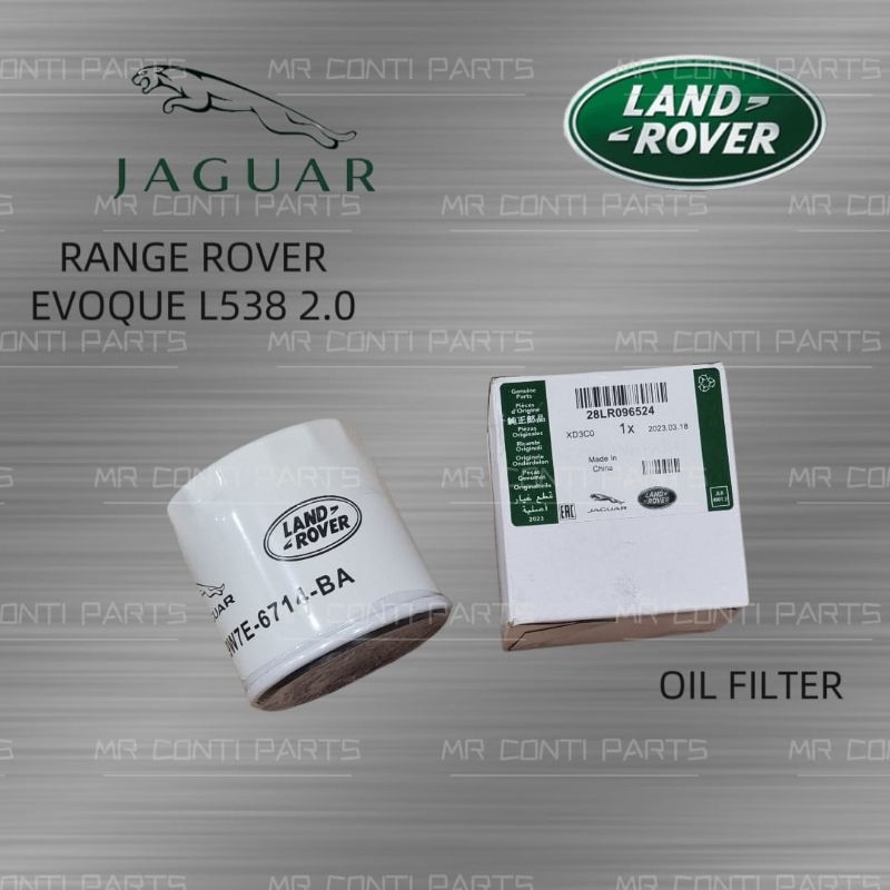 (100% ORIGINAL) OIL FILTER RANGE ROVER EVOQUE 2.0 L538 PETROL LR096524 LR025306 9W7E-6714-BA ...