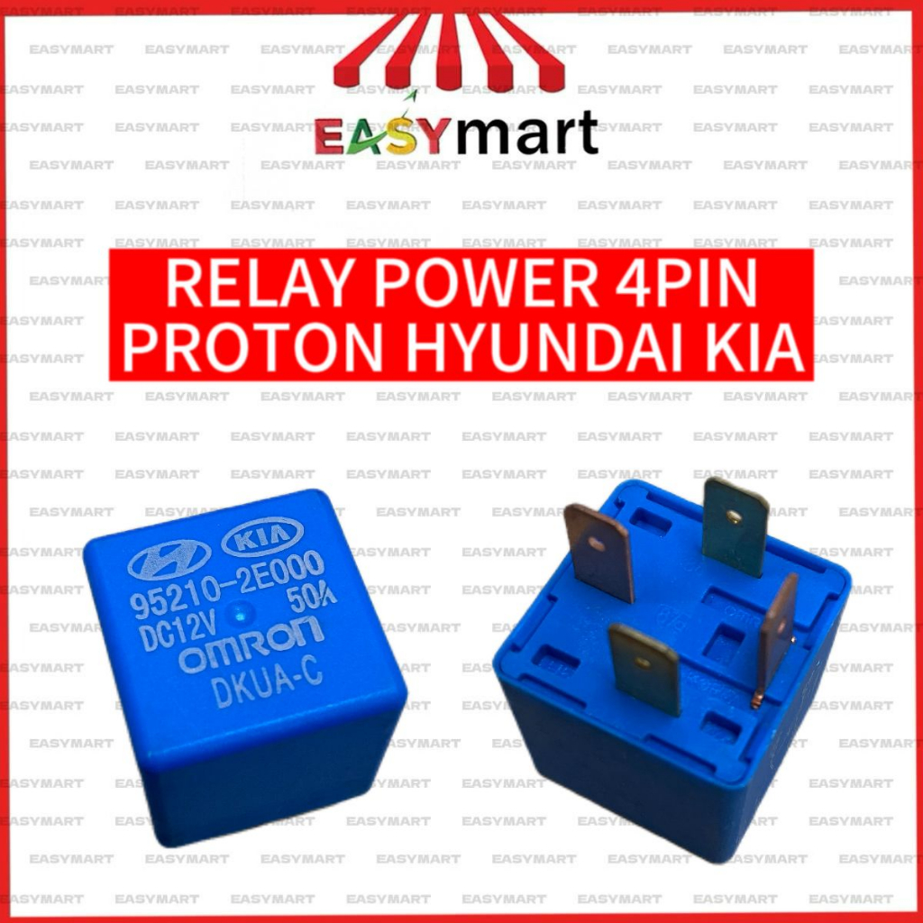 Relay Power 4 PIN HIGH AMP-50A PROTON HYUNDAI KIA USE | Shopee Malaysia