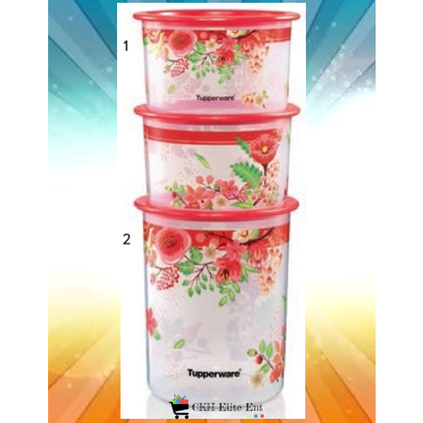 Tupperware Lucky Blooms One Touch (Set 3 in 1) | Shopee Malaysia