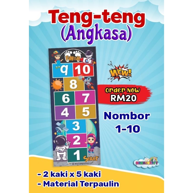 TENG TENG NOMBOR DESIGN ANGKASA NO 1-10, 11-20 | Shopee Malaysia