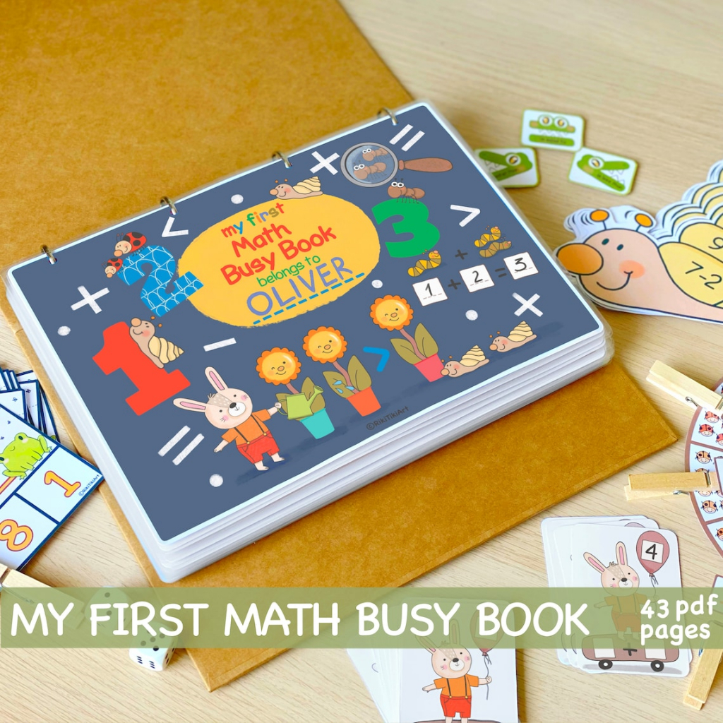(PDF) My first math busy book kindergarten 40 pages SOFTCOPY PRINTABLE ...