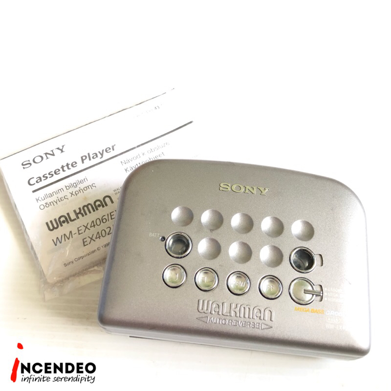 Retro SONY Walkman Auto Reverse Portable Cassette Tape Player WM-EX402 ...