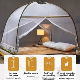 Kelambu Single/Queen/King 2 Door Mosquito Net Bed Kelambu Khemah ...