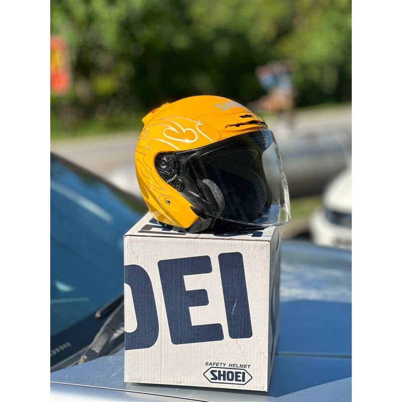 HELMET SHOEI JFORCE2 JACK KUNING PREMIUM | Shopee Malaysia