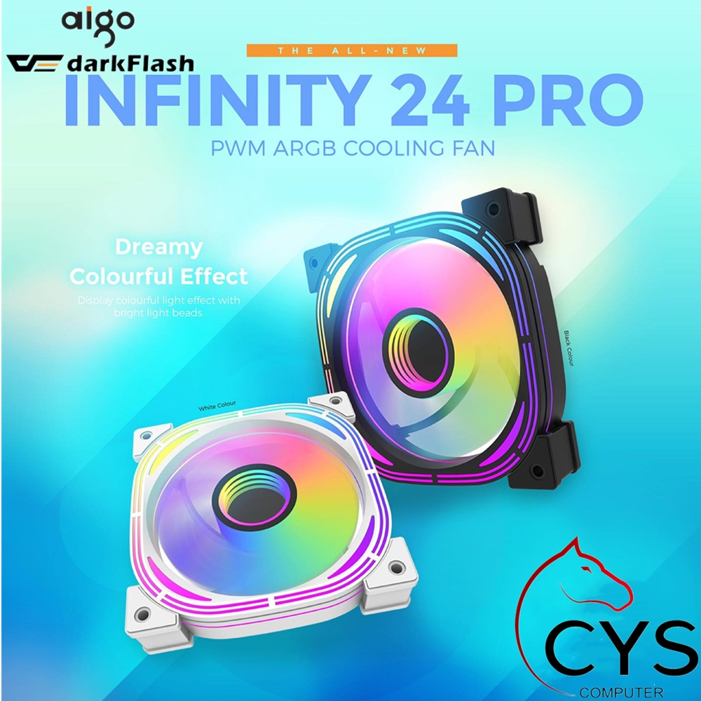 DARKFLASH INF24 PRO PWM ARGB (3 IN 1 / SINGLE PACK) COOLING FAN ...