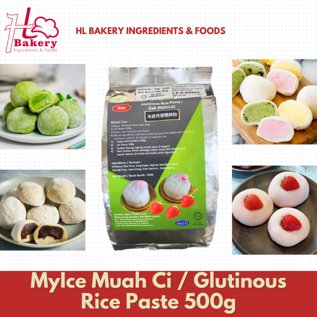 MyIce Muah Ci / Glutinous Rice Paste / Doh Mochi 500g / Tepung Mochi ...