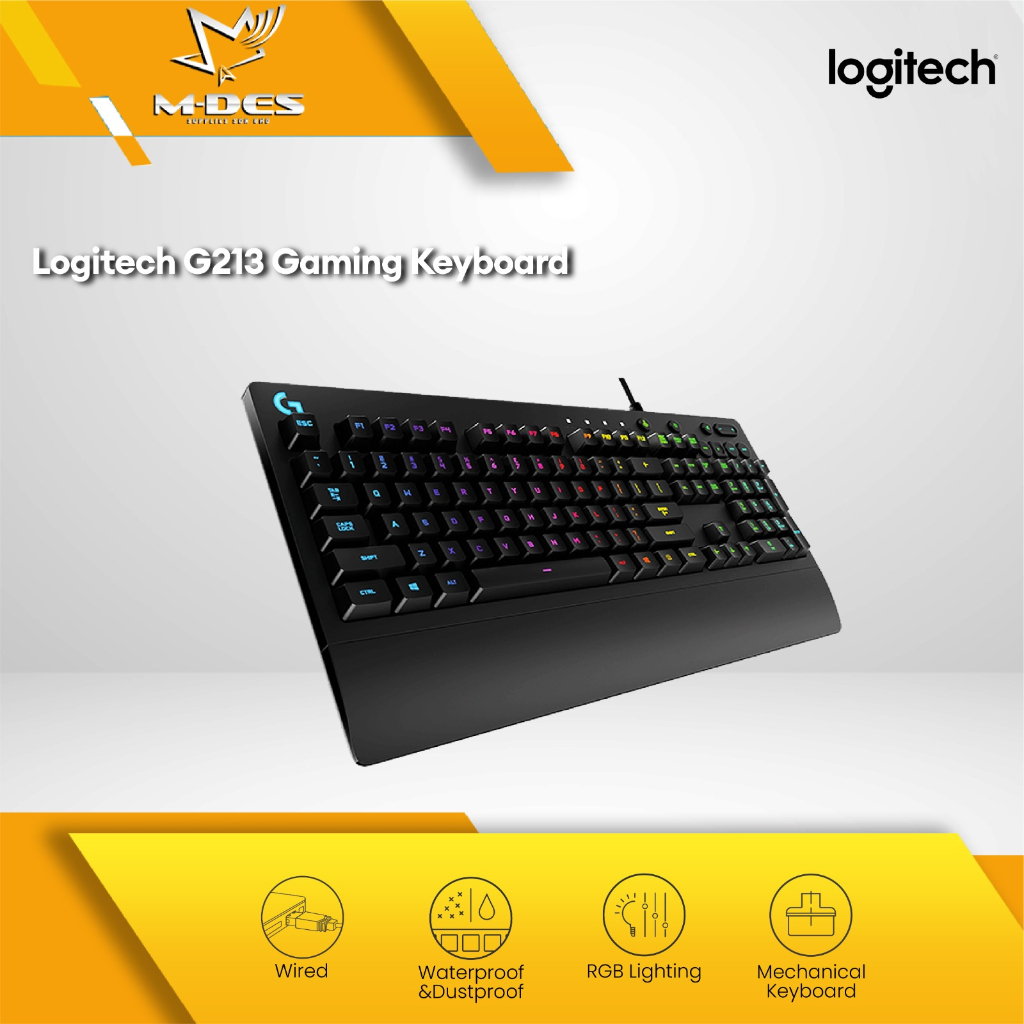 Logitech G213 Gaming Keyboard with LIGHTSYNC RGB Lightning, Onboard ...