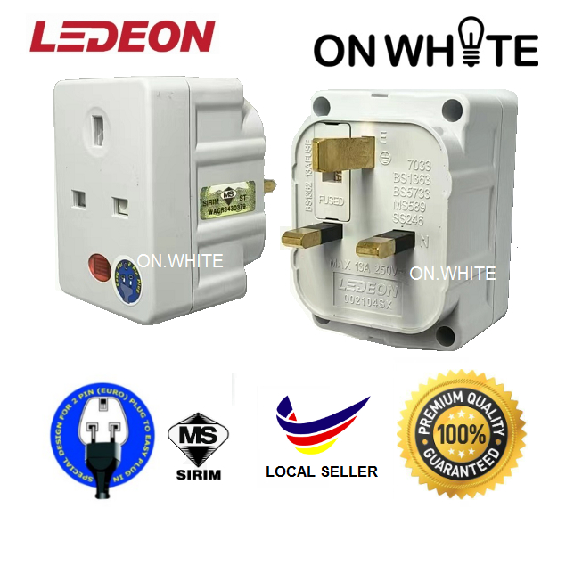 LEDEON 13A 3 Way Adaptor Mix brand [British Standard] 3Way RLT /.MK /.UMS Type | Shopee Malaysia