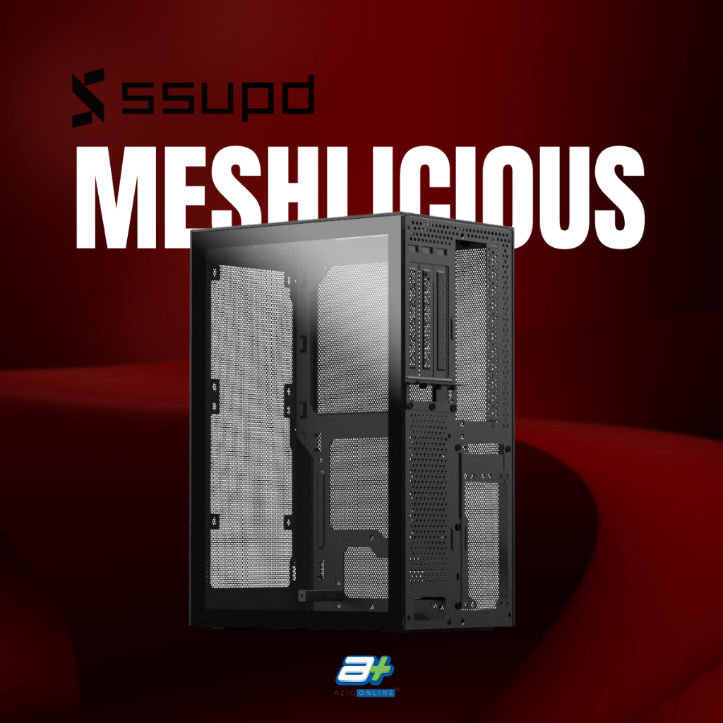 SSUPD MESHLICIOUS TG (MINI-ITX) GAMING CASE - BLACK EDITION | Shopee Malaysia