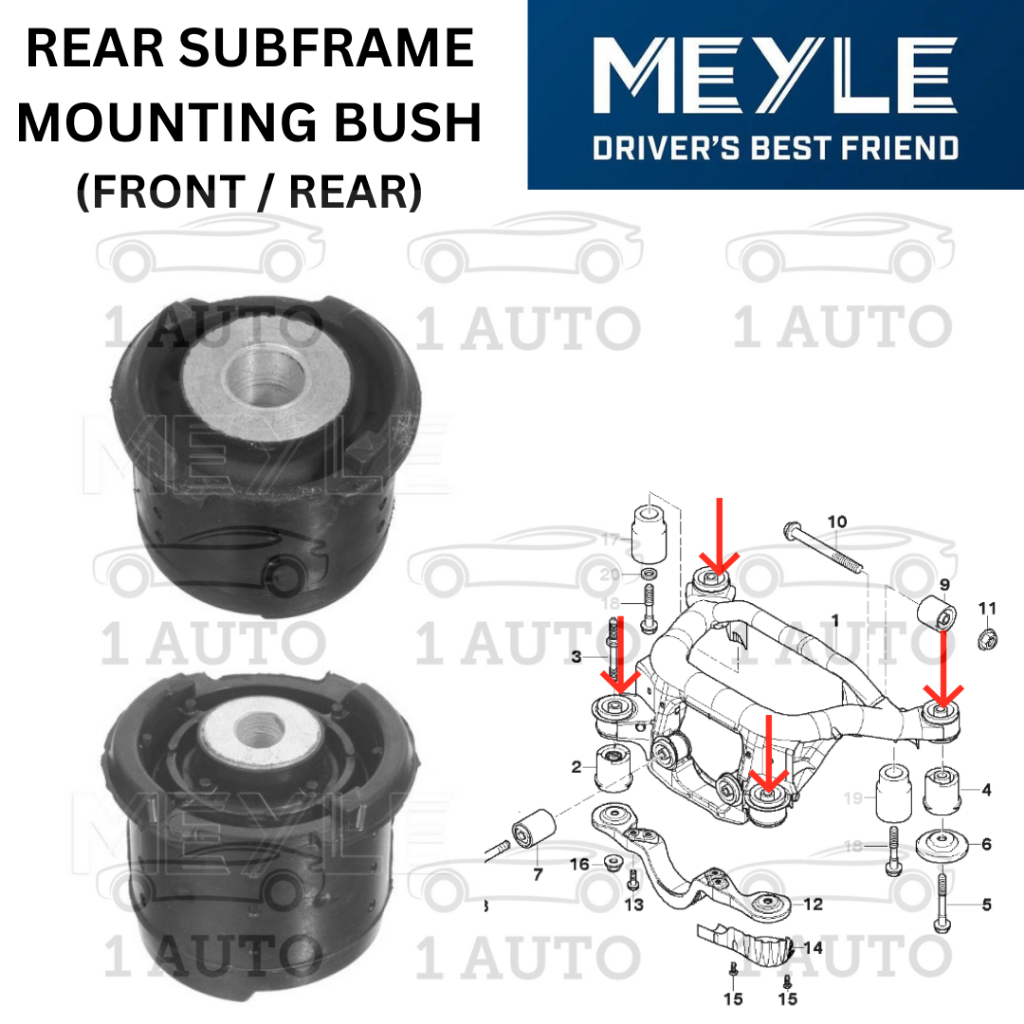 MEYLE GERMANY REAR SUBFRAME MOUNTING BUSH BMW E46 X3 E83 | Shopee Malaysia