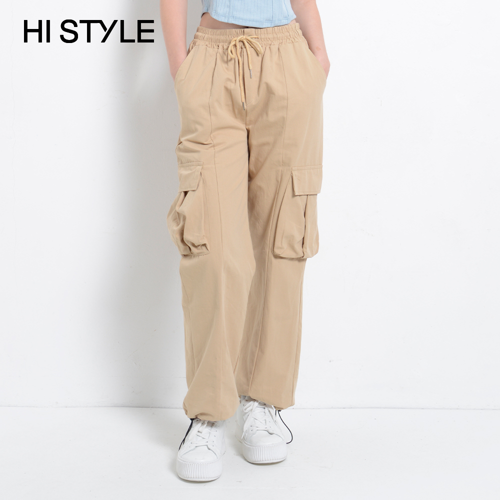 HI STYLE Women Long Cargo Pants - Light Khaki - FVI310240 / Seluar ...