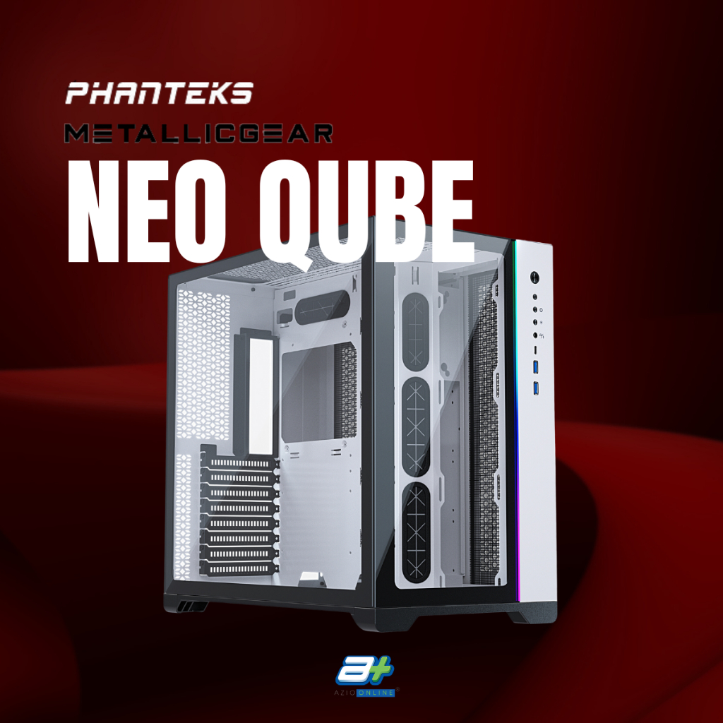 PHANTEKS METALLIC NEO QUBE (MIDTOWER-ATX) GAMING CASE - WHITE EDITION ...