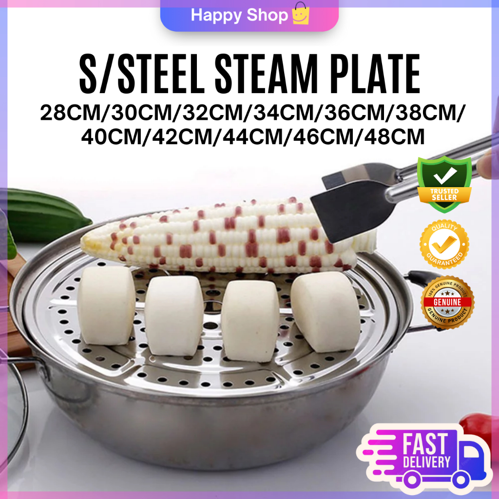 Stainless Steel Steamer Plate Rack Tray / Pinggan Pengukus Besi ...