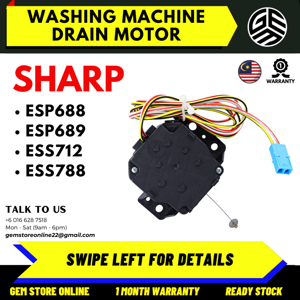 ESP688 / ESP689 / ESS712 / ESS788 SHARP Washing Machine Drain Motor ...