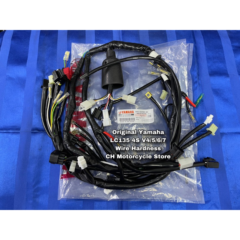 Original Yamaha LC135 V1 V2 V3 V4 V5 V6 V7 V8 Wiring Harness Wire 4Speed 5Speed FI Hong Leong ...