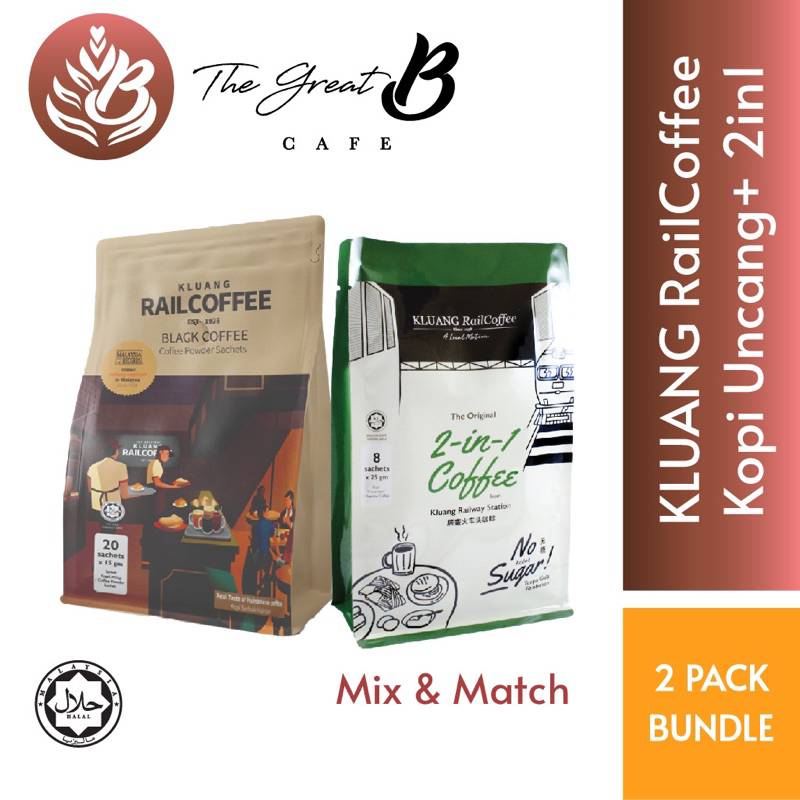 Combo : Original Kluang Rail Coffee, Kopi Uncang and 2in1 Coffee (No ...