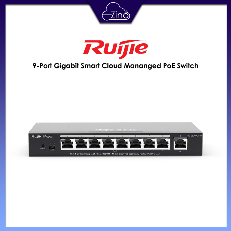 Ruijie 9-Port Gigabit Smart Cloud Mananged PoE Switch (READY STOCK ...
