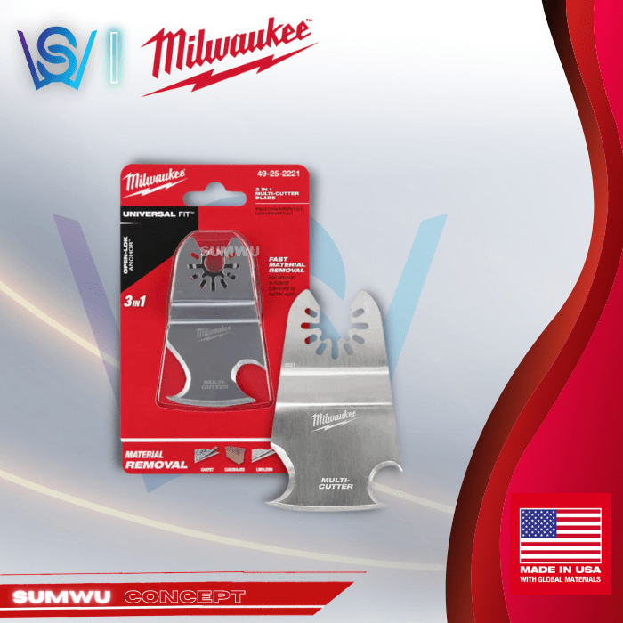 MILWAUKEE OPEN-LOK 3-IN-1 MULTI CUTTER SCRAPER BLADE (1PK) (49-25-2221 ...