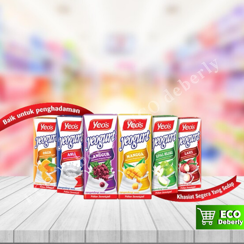 Yeo's yogurt original/Grape /Apple Kotak 6 x 250ml | Shopee Malaysia