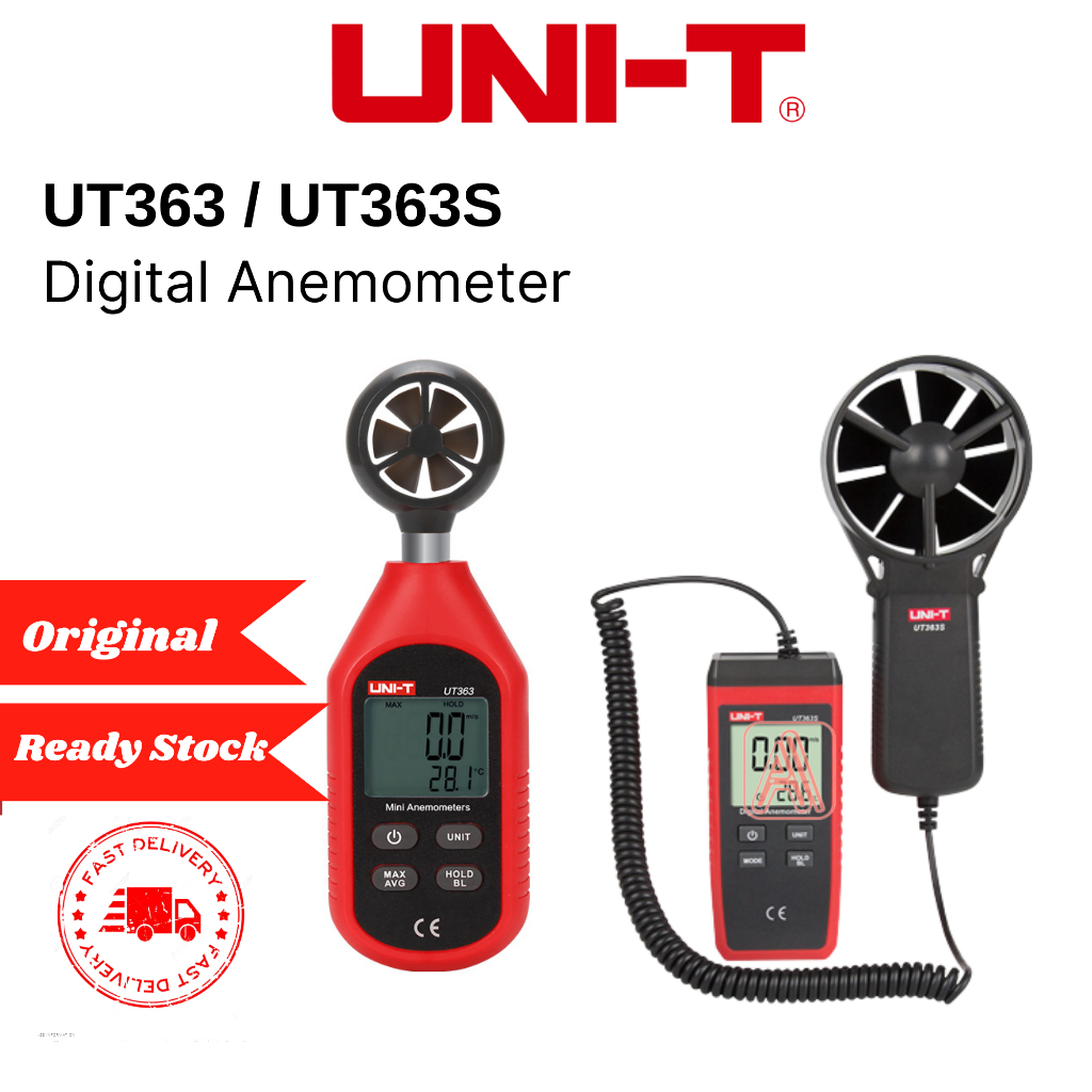 UNI-T UT363 /UT363S -10°C~50°C Mini Wind Speed Anemometer 0~30m/s ...
