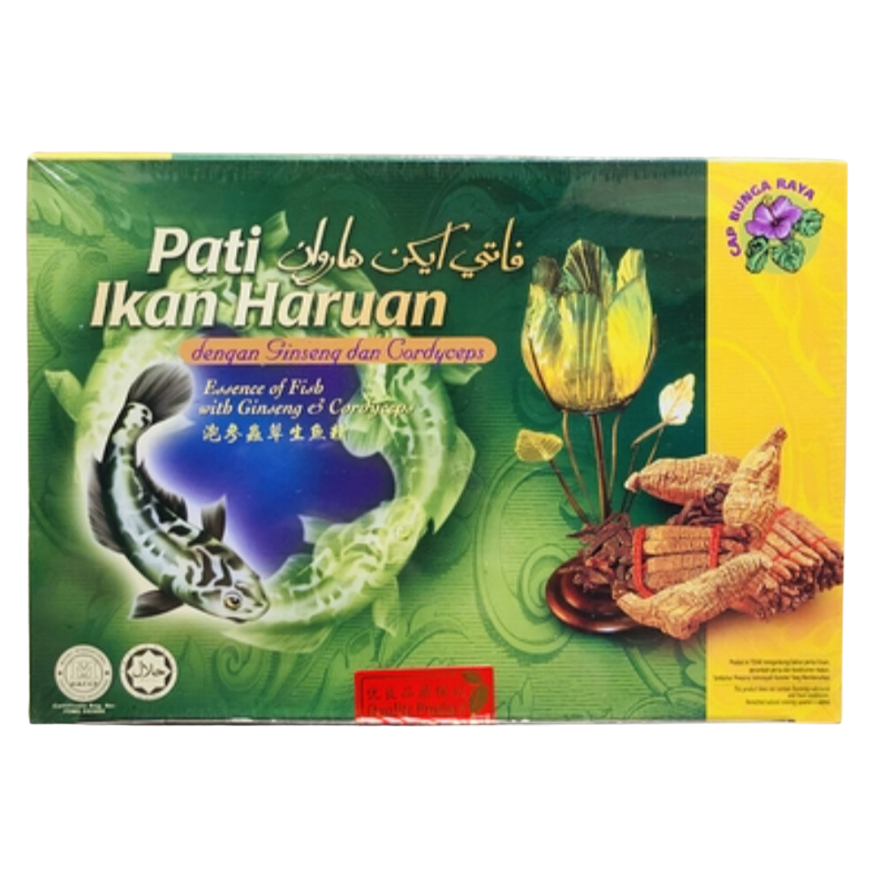 Cap Bunga Raya Pati Ikan Haruan dengan Ginseng & Cordyceps | Essence Of ...